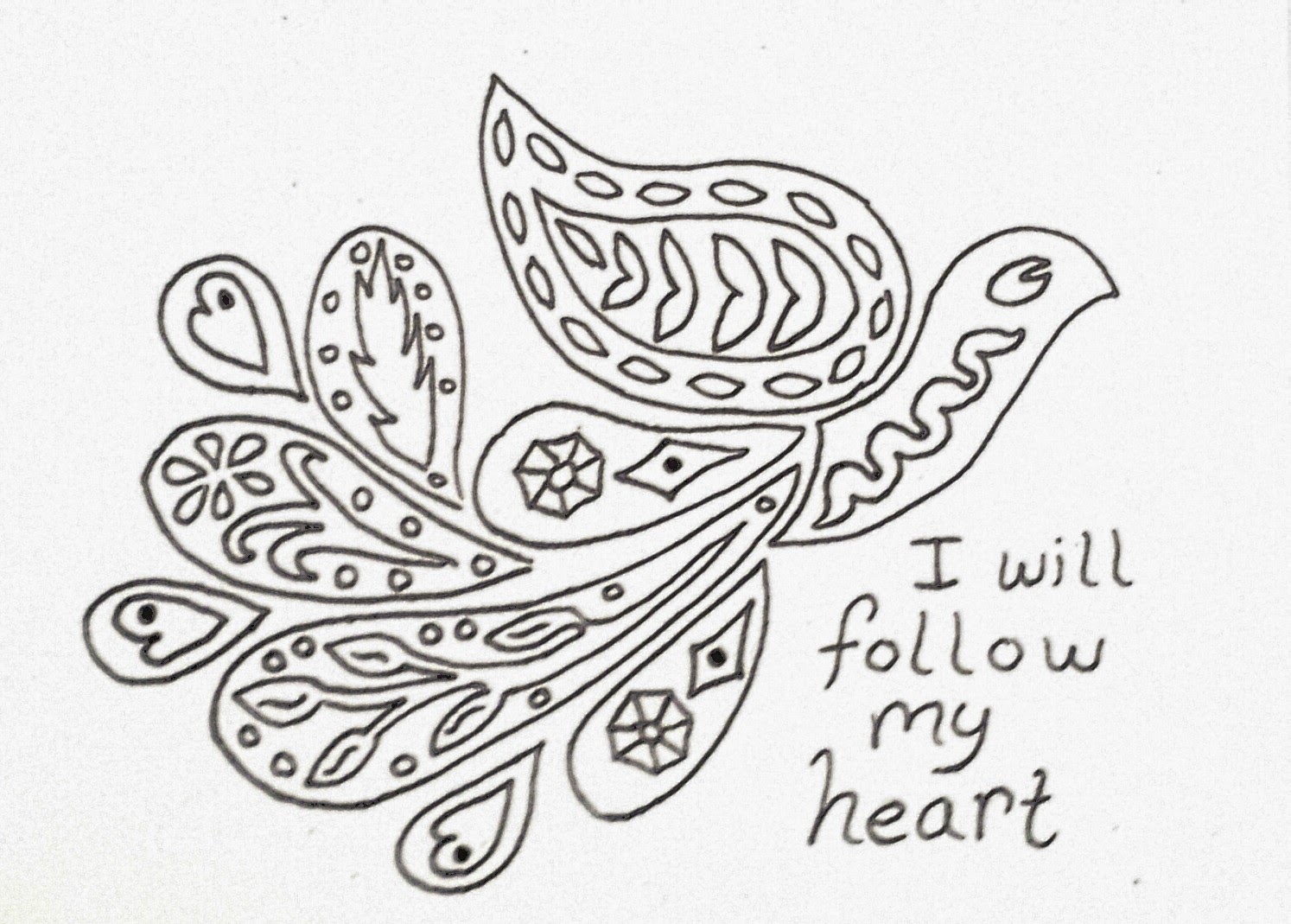 Follow Your Heart: Coloring Page with Affirmations – Individual Empowerment