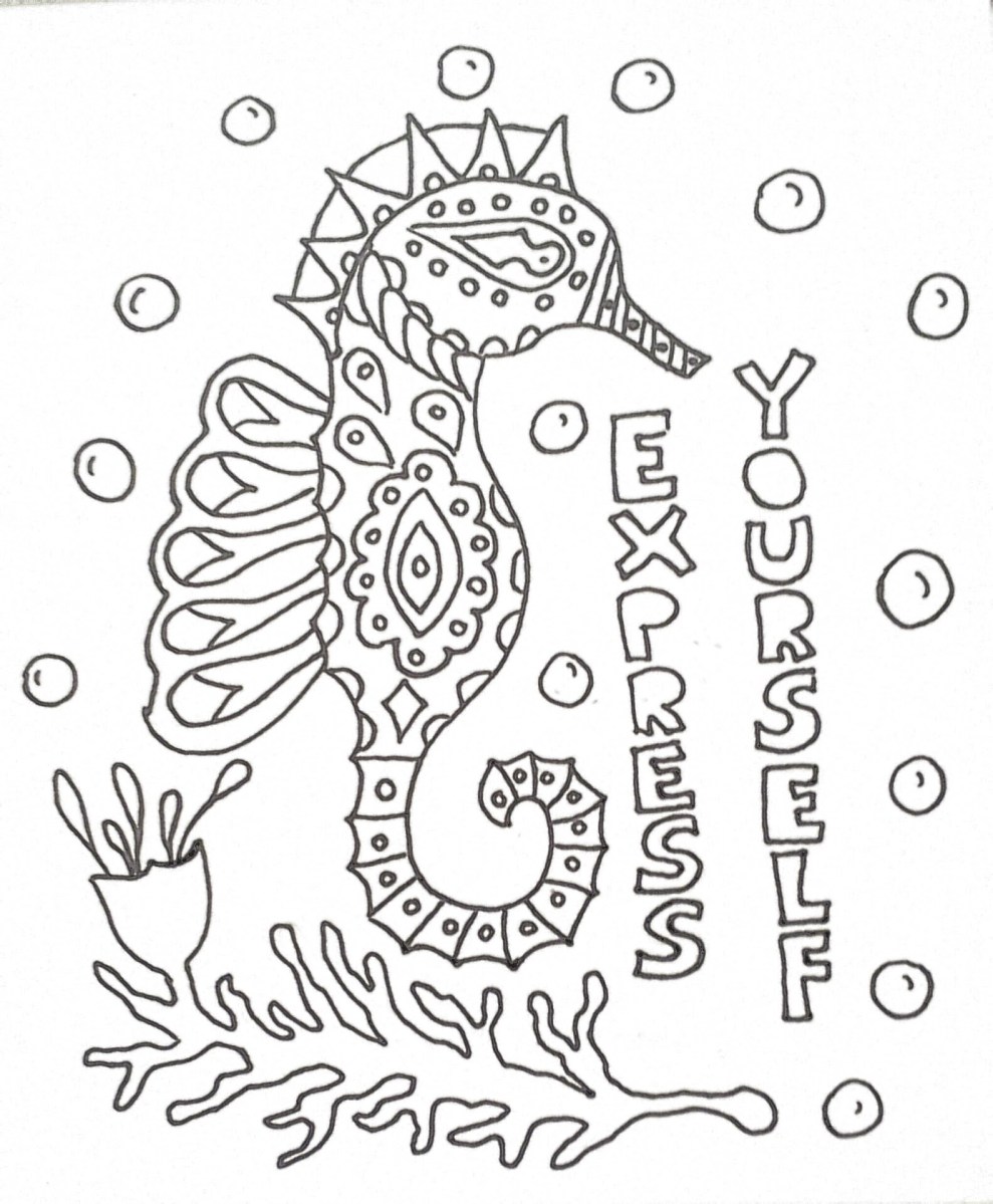 Express Yourself – Coloring Page and Affirmation – Individual Empowerment